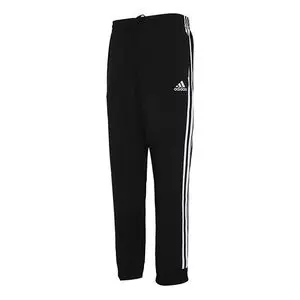 Adidas Casual Sports Side Stripe Bundle Feet Long Pants - Black