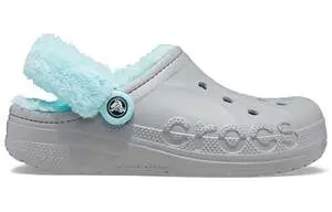 CROCS Classic Lined Clogs - Light Gray/blue