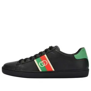 Gucci Ace Elastic Web Interlocking G Sneakers - Black