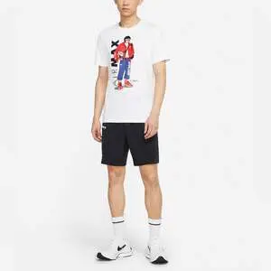 Nike Pattern Printing Sports Round Neck Short Sleeve