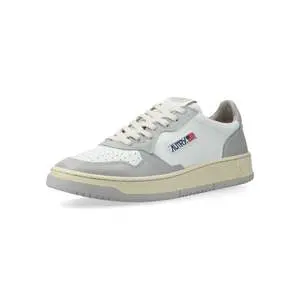 AUTRY Medalist Low Leather Sneakers - Whtie/grey