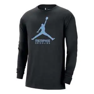 JORDAN X Nba Memphis Grizzlies Essential Long-sleeve T-shirt 'black - Black/blue