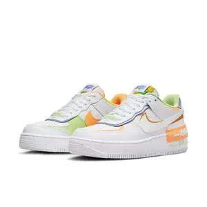 Nike Force 1 Shadow Low Top Sneakers - White/orange