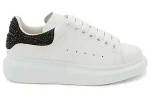 Alexander McQueen Oversized Sneaker With Crystal Embellishment - White/black