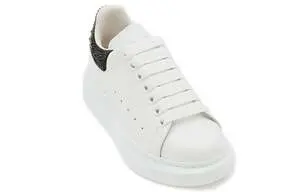 Alexander McQueen Oversized Sneaker With Crystal Embellishment - White/black