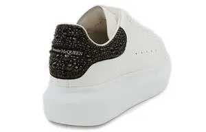 Alexander McQueen Oversized Sneaker With Crystal Embellishment - White/black