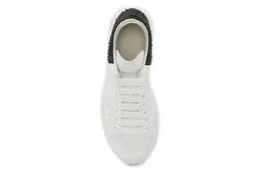 Alexander McQueen Oversized Sneaker With Crystal Embellishment - White/black