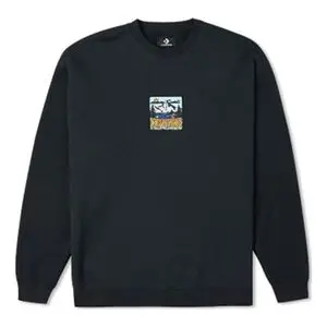 CONVERSE Counter Climate Graphic Crew Sweatshirt Asia Sizing - Black