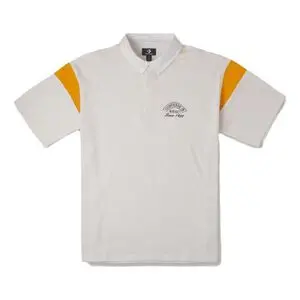 CONVERSE Retro Polo Shirt Asia Sizing 'white - White/orange