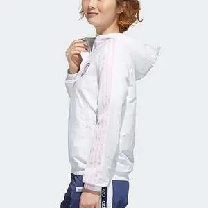 Adidas Neo Windbreaker Jacket With Pink Stripes