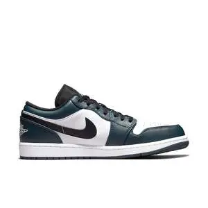 JORDAN 1 Low Dark Teal Sneakers - Dark/white/black