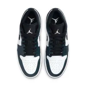 JORDAN 1 Low Dark Teal Sneakers - Dark/white/black
