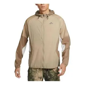 Nike Trail Aireez Running Jacket - Khaki/light Bone White/black