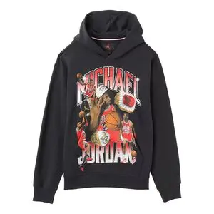 JORDAN Flight Fleece Graphic Pullover Hoodie - Off Noir