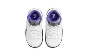 JORDAN Air 5 Retro Toddler Sneakers - White/black