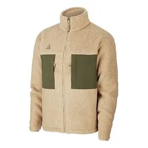 Nike Fleece Stand Collar Jacket - Yellowbrown