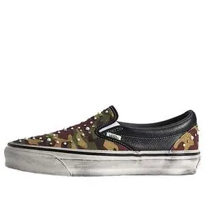 VANS Premium Classic Slip-on Pearlized Embellished Sneakers - Camo/black