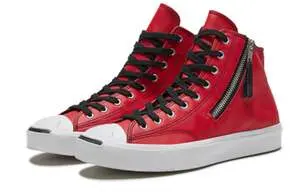 CONVERSE Jack Purcell Zip High Top Sneakers - Red