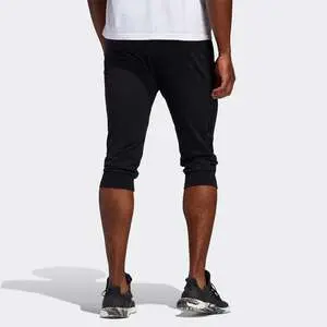 Adidas M Pnt 34 Dk 3s Training Running Sports Slim Fit Cropped Pants - Black