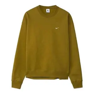 Nike Nike Solo Swoosh Fleece Solid Color Logo Embroidered Long Sleeves Mustard Yellow Multi-color