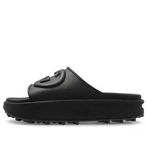 Gucci Rubber Interlocking G Slide Sandal - Black
