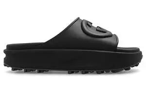 Gucci Rubber Interlocking G Slide Sandal - Black
