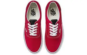 VANS Era Suede Lace Up Sneakers - Red/white
