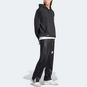 Adidas Originals X Mickey Mouse Appliqué Cotton Hoodie - Black