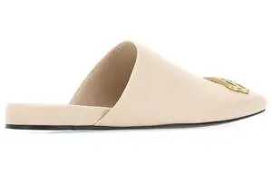 Balenciaga Leather Embossed Logo Slipper