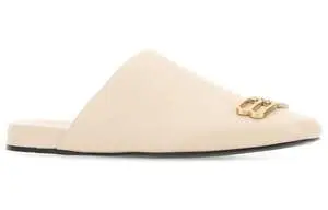 Balenciaga Leather Embossed Logo Slipper
