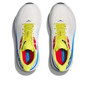 Hoka One One Clifton Athletic Sneakers - White/blue/red