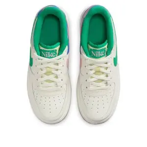 Nike Force 1 Low "heel Stitch" Sneakers - White/green
