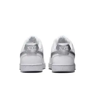 Nike Court Vision Low Next Nature Sneakers - White/white/metallic Silver