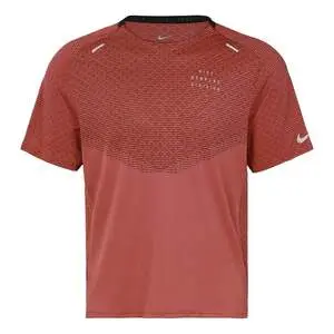 Nike Alphabet Printing Breathable Round Neck Short Sleeve Light Red T-shirt - Default Color