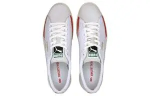 PUMA Basket 90680 L Lace Up Sneakers - White/red