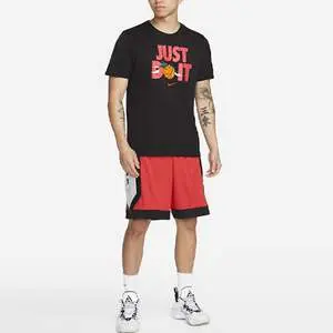 Nike Just Do It Alphabet Printing Round Neck Short Sleeve Black