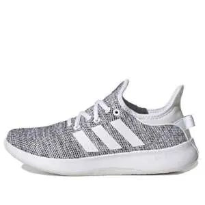 Adidas Cloudfoam Pure Heather White Sneakers - Cloud White/cloud White/core Black