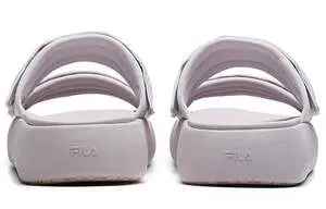 FILA Quilted Strap Slides With Thick Sole
