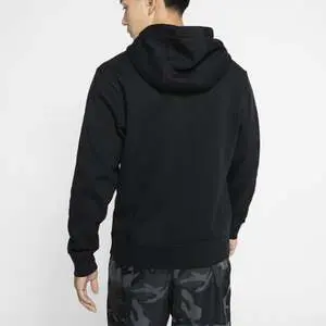 Nike Club Fleece Printed Hoodie - Black