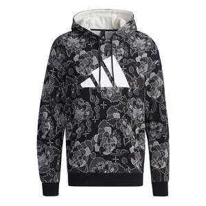 Adidas Printed Pullover Hoody - Black