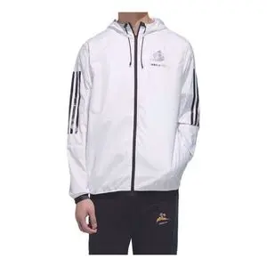 Adidas Neo Hooded Long Sleeve Jacket - White/black