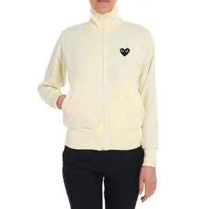 Play Comme Des Garcon Big Heart Track Jacket - White