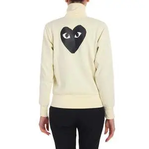 Play Comme Des Garcon Big Heart Track Jacket - White