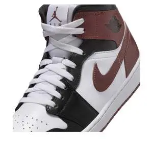 JORDAN 1 Mid Sneakers - White/black/red