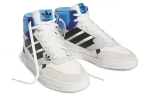 Adidas Originals Drop Step High Top Sneakers - Black/blue/white