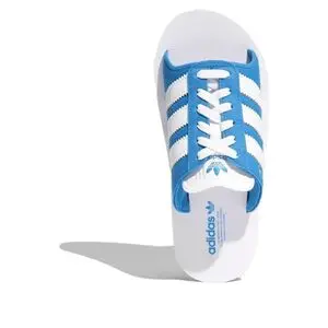 Adidas Gazelle Beach Slides - White/blue
