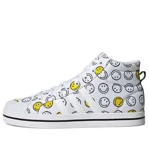 Adidas Neo Bravada Mid "smiley" Sneakers - White/yellow/black