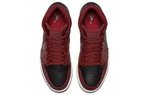 JORDAN 1 Mid Reverse Banned Sneakers - Team Red/black-summit White
