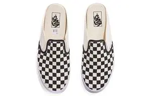 VANS Classic Slip-on Mule Checkerboard Sneakers - Black