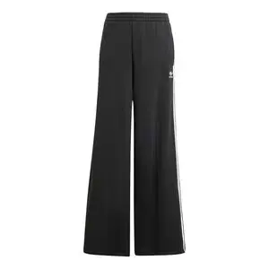 Adidas Adidas 3-Stripes Loose French Terry Wide Leg Joggers Black